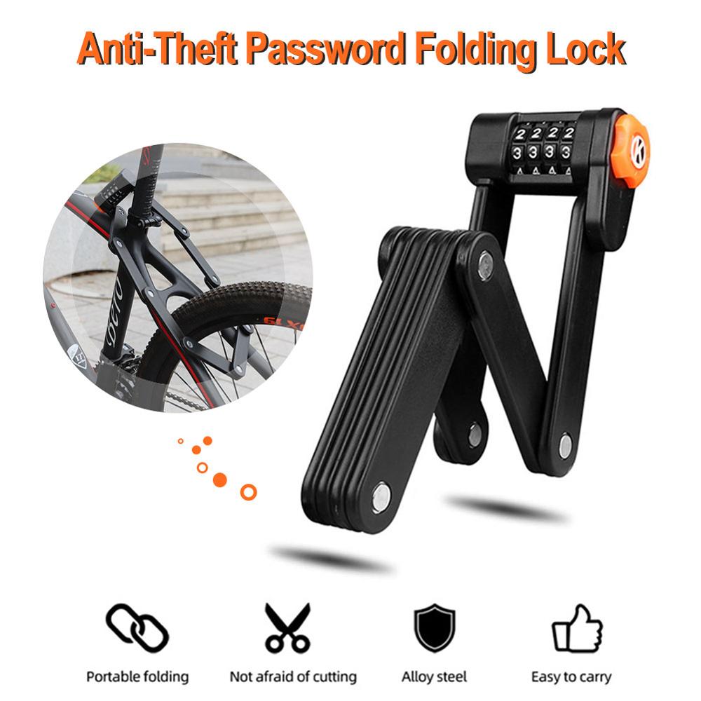 Bicycle Alloy Steel Folding Lock Anti-theft Lock P... – Grandado