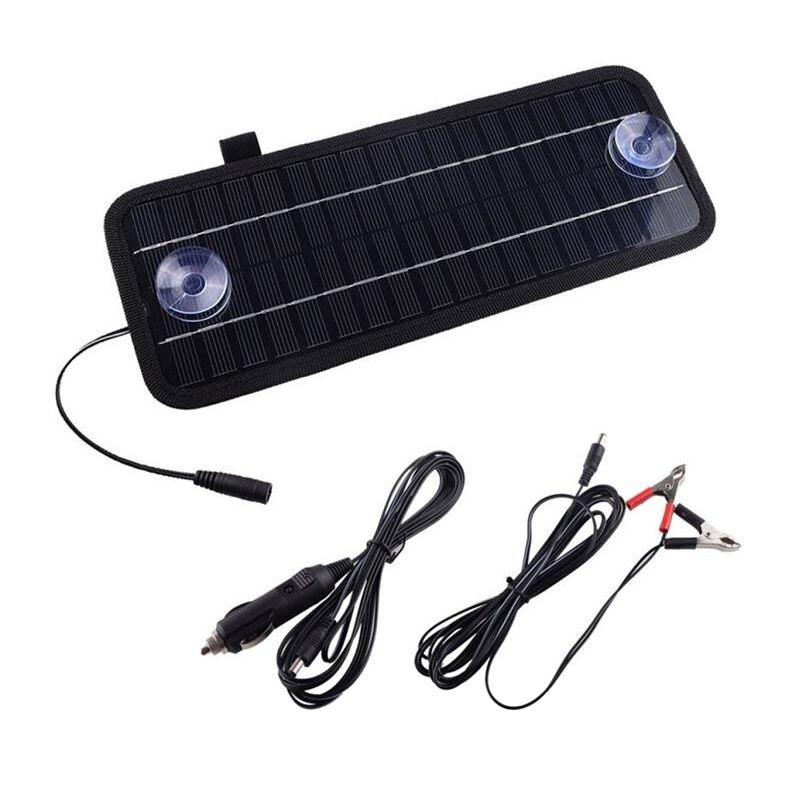 Solcellepanel 12v 5w batterilader system bærbar ve... – Grandado