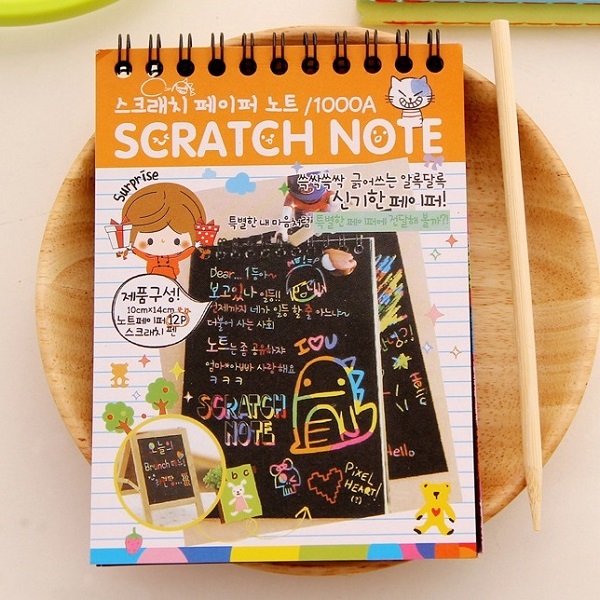 DIY Scratch Book Scratch Stickers Note Book Drawin... – Grandado