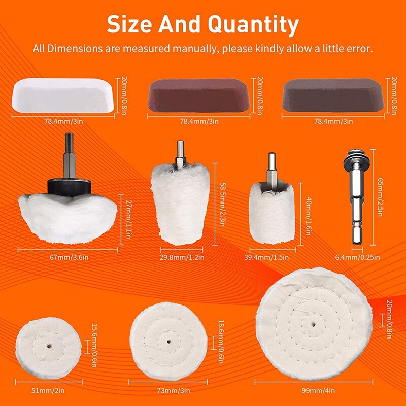 10 Pcs Polishing Wheel Kit, with Cone/Column/Mushr... – Vicedeal