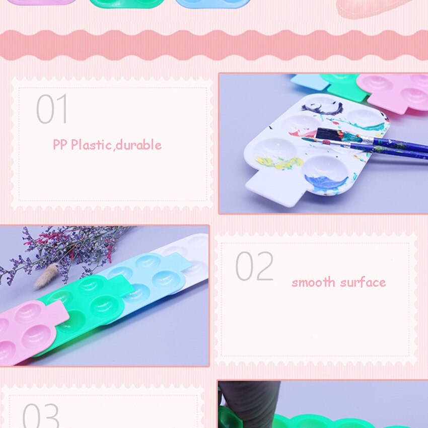 Circle Watercolor Painting Palette Plate 6 Grids P... – Grandado