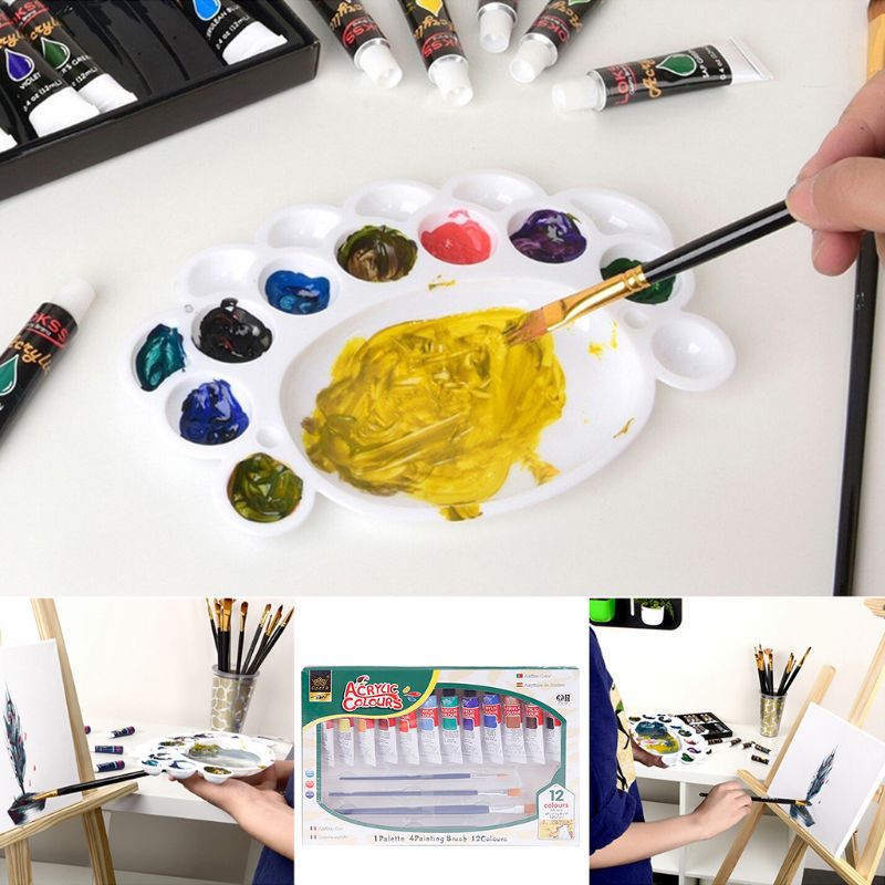 12 Color 12ml Tubes Artist Non Toxic Rich Pigments... – Grandado