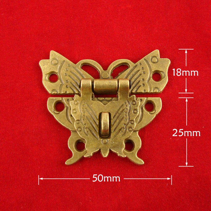 50x43mm Alloy Antique Butterfly Lock Latch Hasp Br... – Grandado