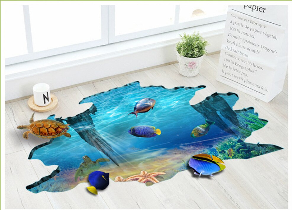 3D Floor Stickers Submarine Living Room Bedroom Ba... – Grandado