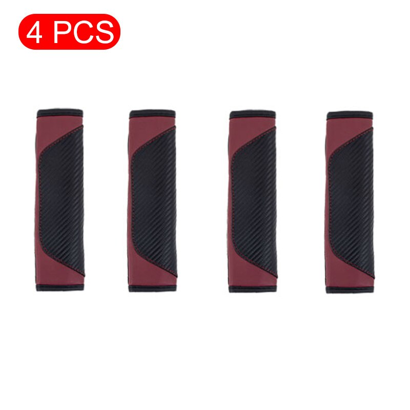 Car Seat Belt Pads SEAMETAL Carbon Fiber Leather S... – Grandado