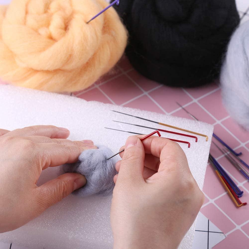 Lmdz 3 Kleuren Wol Roving Voor Naaldvilten (30G/Kl... – Grandado