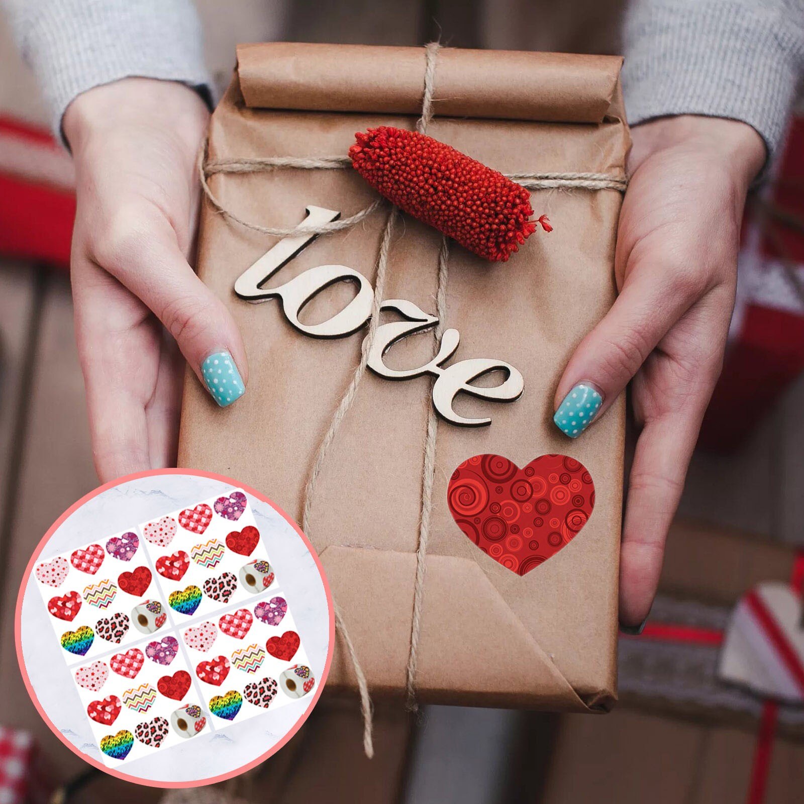 500pcs/roll Valentine's Day Candy Packaging Boxes ... – Grandado