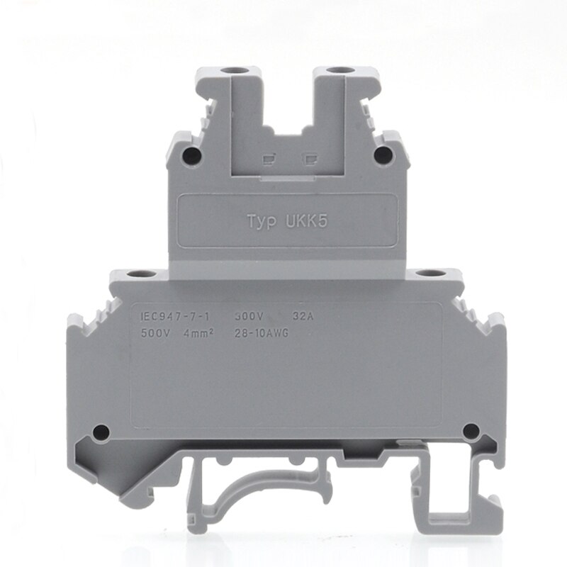 2Pcs Din Rail Dual Row Screw Terminal Blocks UKK5 ... – Grandado