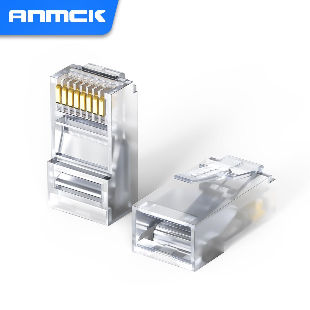 Anmck CAT6 Utp 50U RJ45 Modulaire Plug Connector 8... – Vicedeal