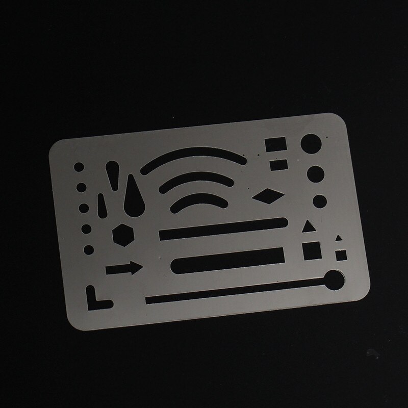 Kicute Silver Tone Multi Shape Drawing Template To... – Vicedeal