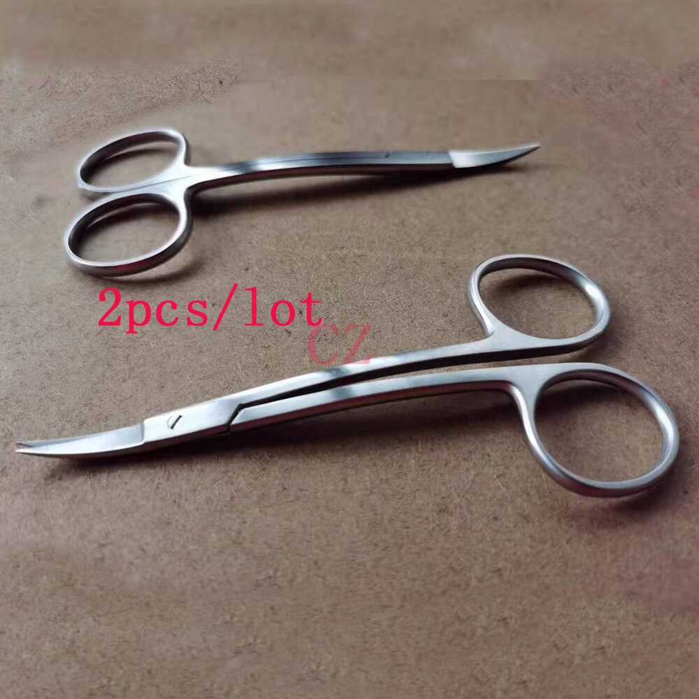 2pcs 11cm Stainless steel bending scissors suture ... – Vicedeal