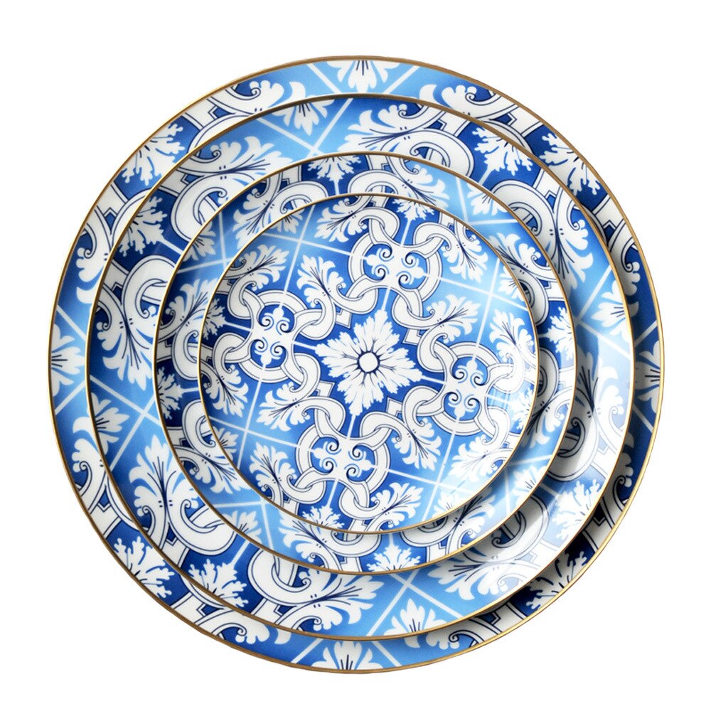 Four-piece set of ceramic tableware European-style... – Grandado