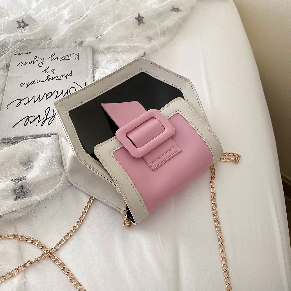 Hexagon Shape Women Purse PU Leather Shoulder Bags... – Vicedeal