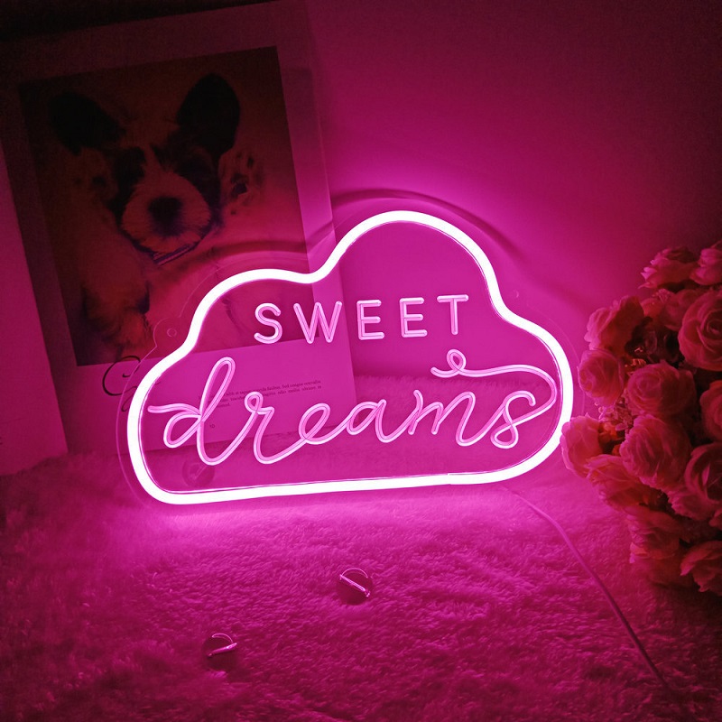 LED Neon Light Sign Letters Dream Welcome Neon Sig... – Grandado