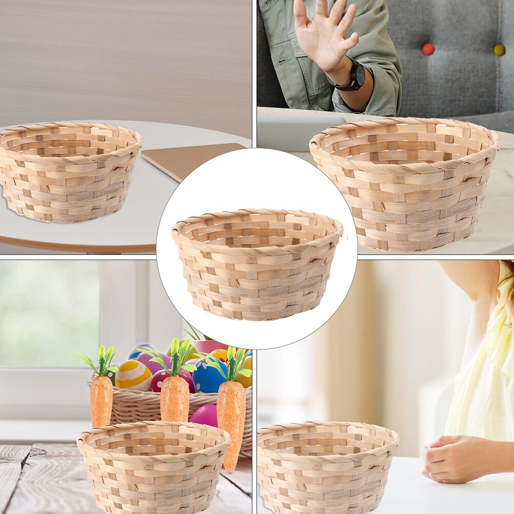 2pcs Hand Woven Basket Desktop Storage Basket East... – Grandado