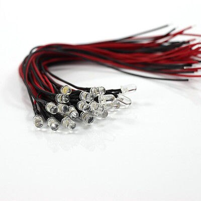 Evemodel 20 stücke Vorverdrahtet 5mm WEIßE Led Lam... – Vicedeal