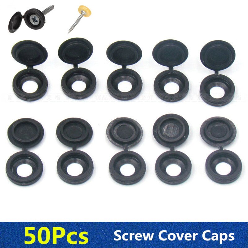 50pcs/Set ABS Hinged Plastic Screw Cover Fold Caps... – Grandado