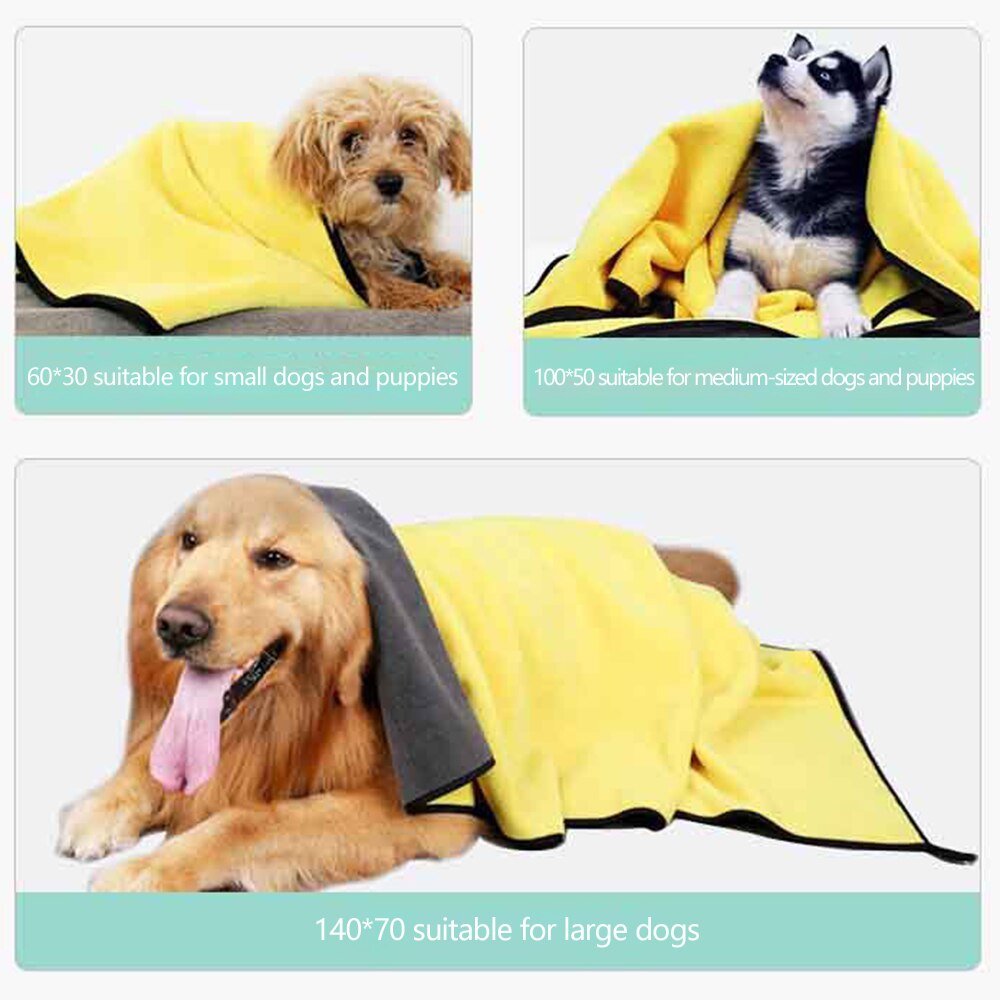 2 stk kæledyr hund blød sengetæppe kæledyr badehån... – Grandado