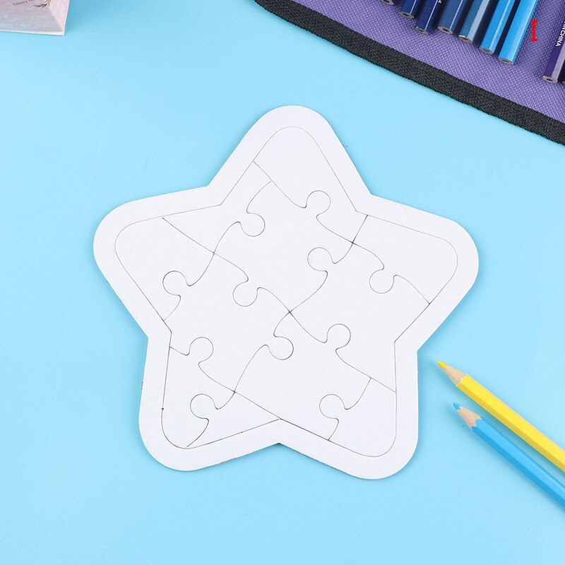 Blank Coloring Puzzle Paper White Mold Board Child... – Grandado