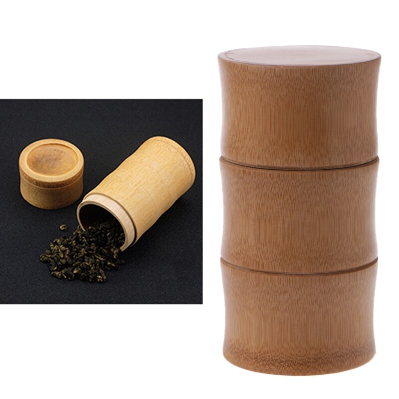 Natural Bamboo Tube Tea Box Airtight Small Contain... – Grandado