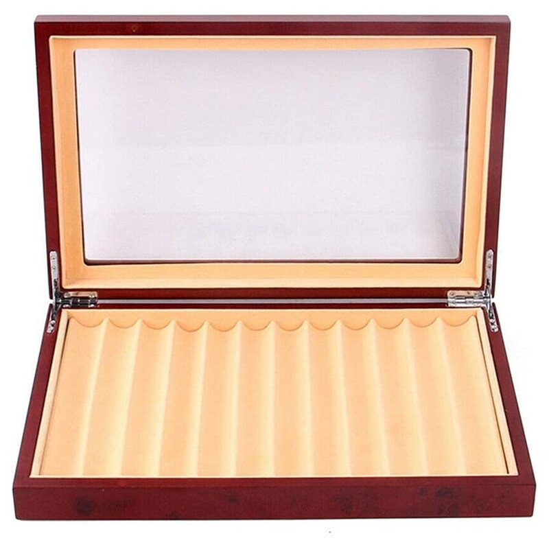 -12 Slots Fontein Houten Pen Display Box, Mode Vul... – Grandado