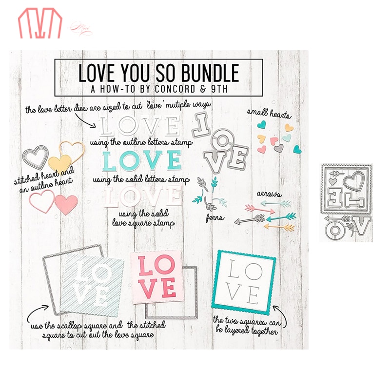 Mai Liefde brief Frame Metalen Stansmessen en Stem... – Grandado