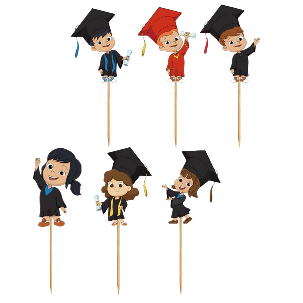 60pcs Lovely Cartoon Cake Toppers Cake Picks Cake ... – Grandado