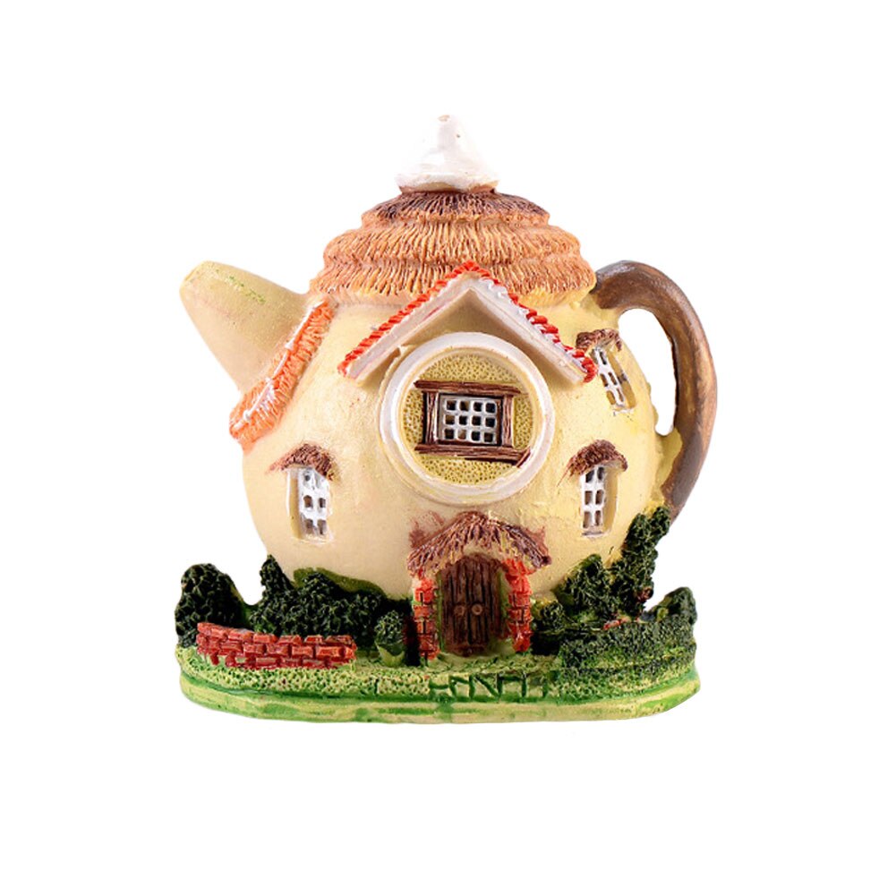 Teapot Miniature House Fairy Tale Garden Mini Mura... – Grandado