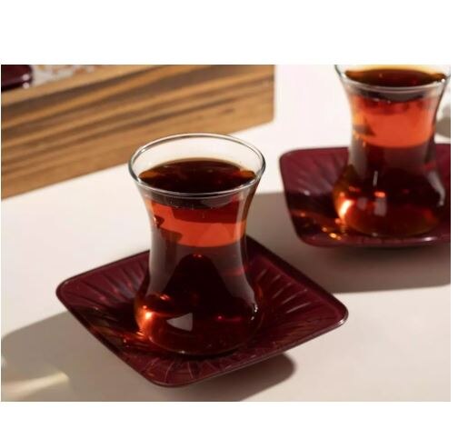 Lorna Glas 12 Stuk Thee Set 6 Thee Bril 6 Thee Gla... – Vicedeal