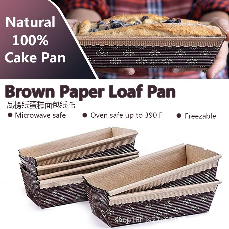 5Pcs/25Pcs Brown Paper Loaf Pan Rectangle Brownie ... – Grandado