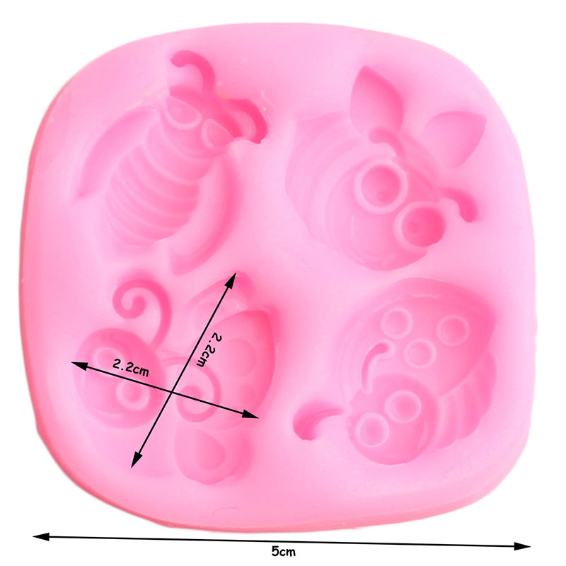 3D Insect Bugs Bee Silicone Mold Ladybug Butterfly... – Grandado