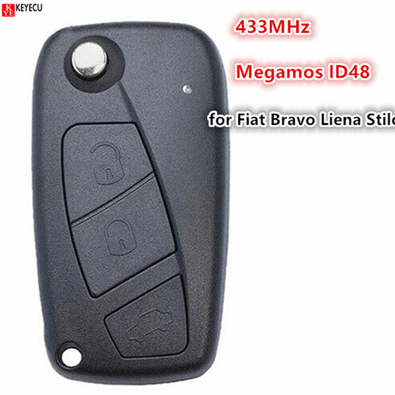 KEYECU 3 Button Flip Remote Key Fob 433MHz Megamos... – Grandado