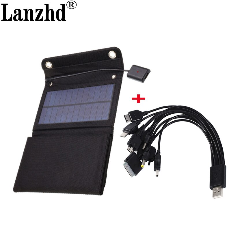 Panel Solar plegable y portátil, cargador de móvil... – Grandado