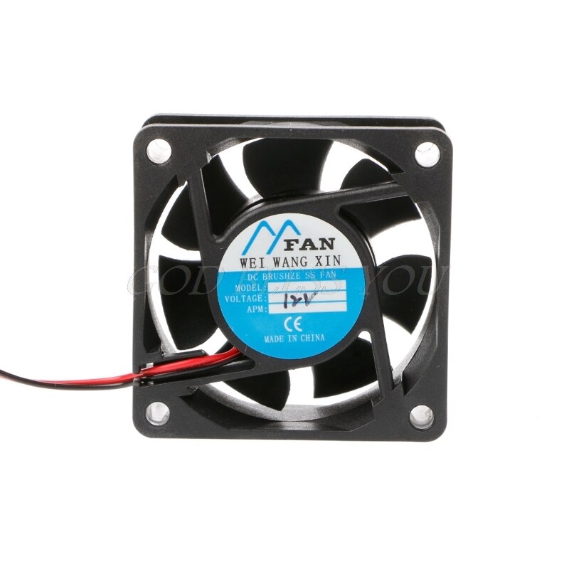 Mini Cooling Fan 60*60*25mm DC 12V 24V 2-Pin Coole... – Grandado