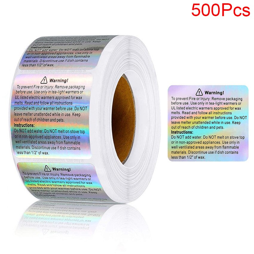 100-500Pcs Wax Melt Warning Seal Labels Candle Sti... – Grandado