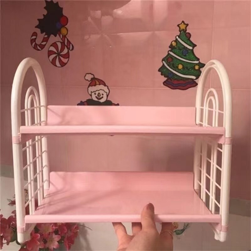 Ins Cute Desktop Double-layer Storage Rack Dormito... – Vicedeal
