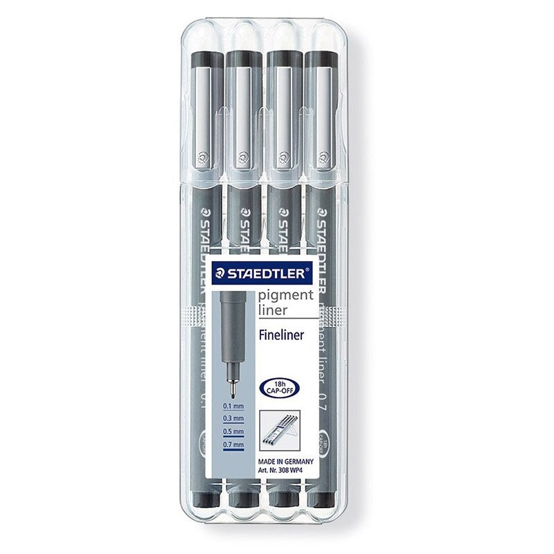 Germany Staedtler 308 WP 4 Pen Set Pigment Liner F... – Grandado