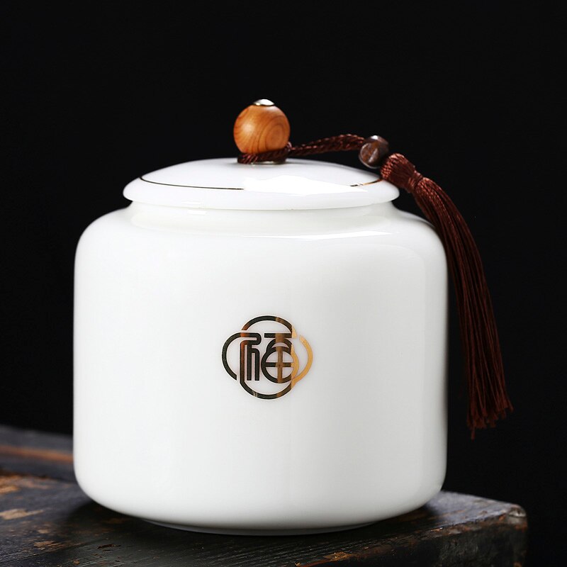Boutique Ceramic Tea Caddy Travel Portable Round S... – Grandado