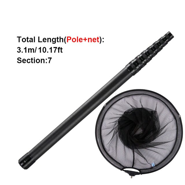 1.8-3.45m Carbon Fishing Net Fish Landing Hand Net... – Grandado