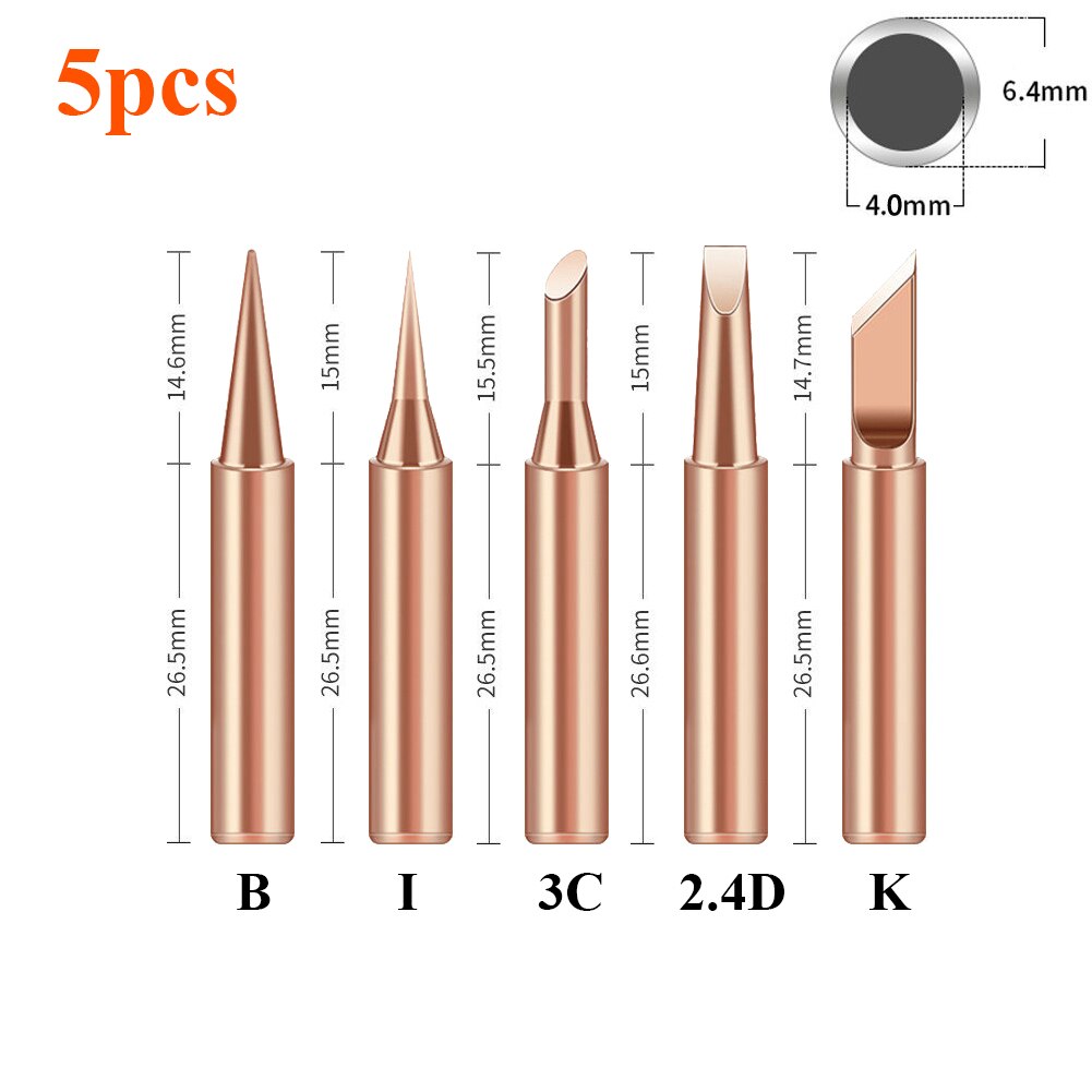 5/12pcs I+B+K+2.4D+3C 900M-T Pure Copper Soldering... – Vicedeal