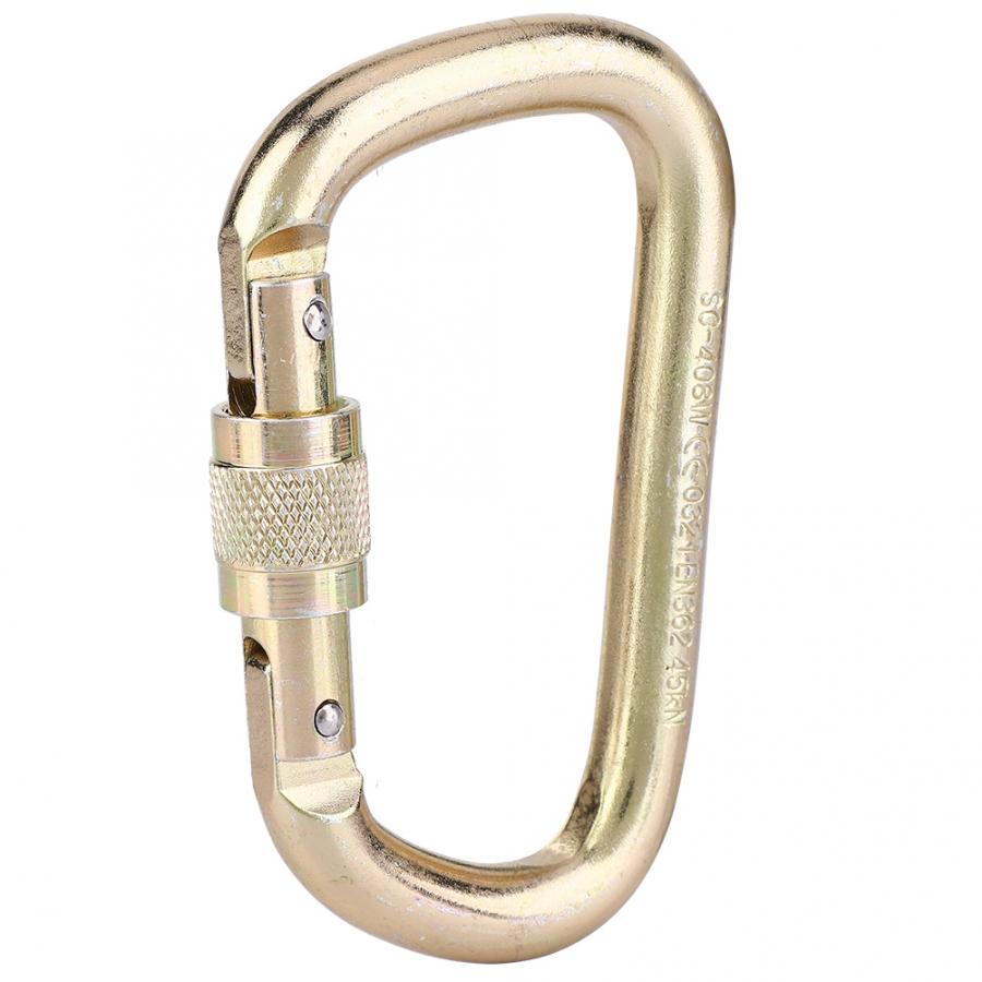 Outdoor Climbing D-Shape Hook Carbon Steel Carabin... – Grandado