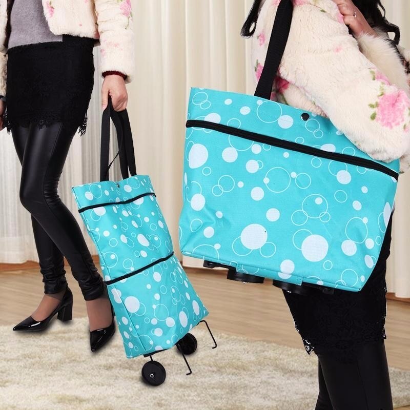 Vrouwen Draagbare Opvouwbare Boodschappentas Op Wi... – Grandado