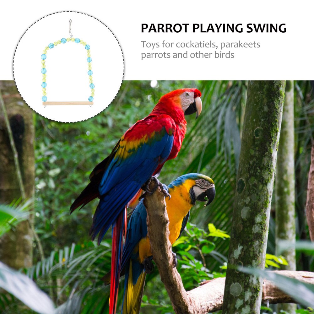 Parrot Playing Swing Parrot Grinding Chewing Toys ... – Grandado