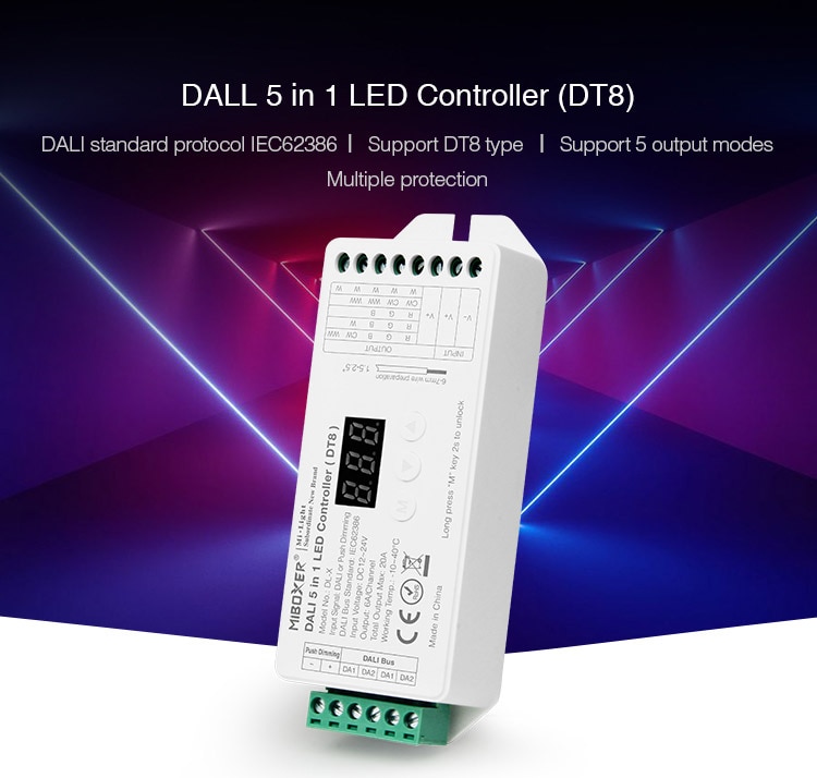 Miboxer DALI 5 in 1 LED Controller DT8 DL-X single... – Vicedeal