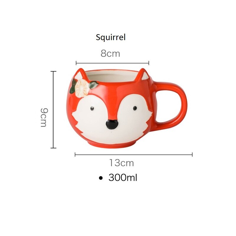 Cartoon Ceamic Mugs 300ml Children's Milk Juice Wa... – Grandado