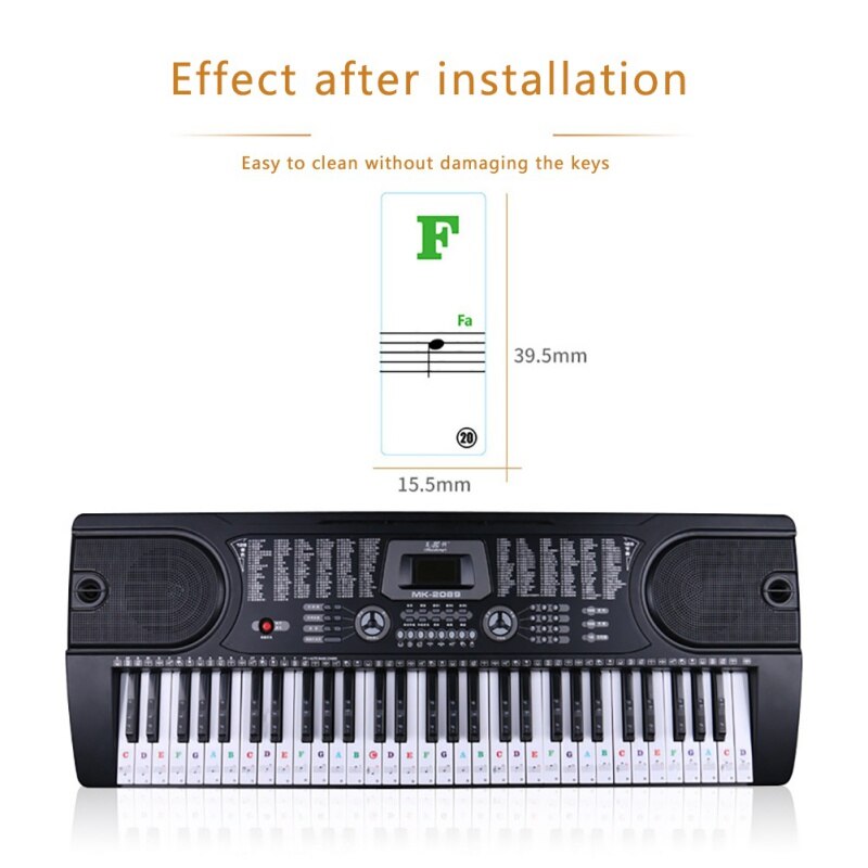 88 Key 61 Key 54 Key Piano Stickers Children Begin... – Grandado