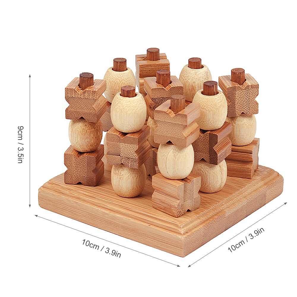 Wooden 3D XO Chess Set Travel Games Entertainment ... – Grandado