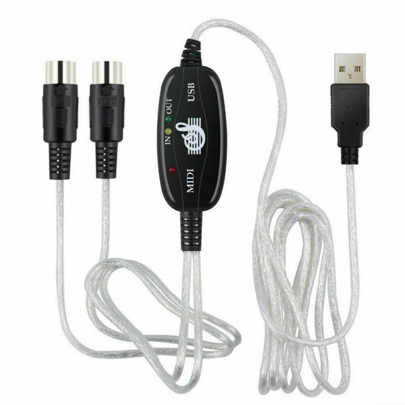 Usb-kabel til midi pc til synthesizer mikrofon tas... – Vicedeal
