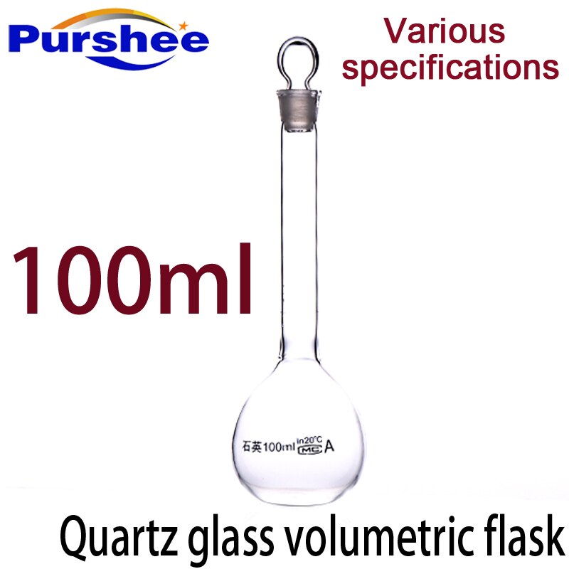 Quartz Glass Volumetric Flask 100ml Vicedeal