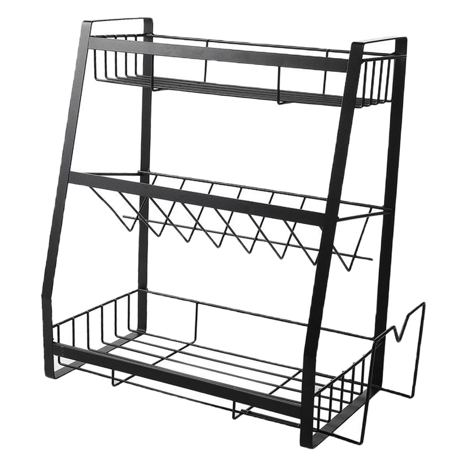 3-Tier Spice Rack Shelf Stackable Pantry Organizer... – Vicedeal